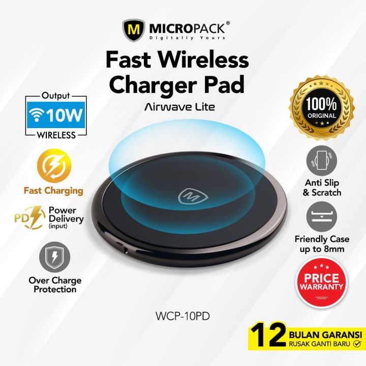 Micropack Fast Charging Wireless Charger Pad with USB-C PD Input (WCP ...