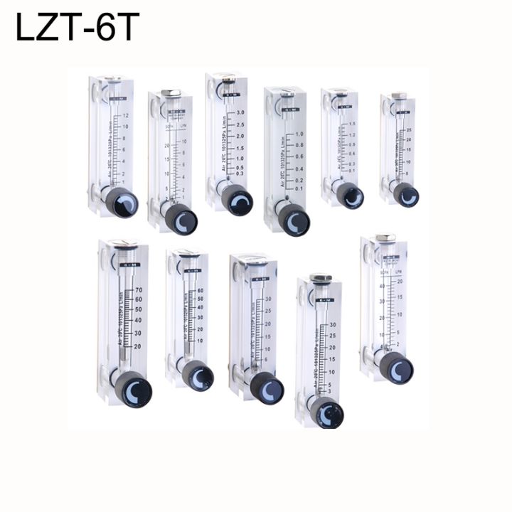 PMMA Gas Flowmeter Air Flow Meter 1/4 quot; BSP Female Square Panel Type Rotameter LZT-6T 0.1 ...