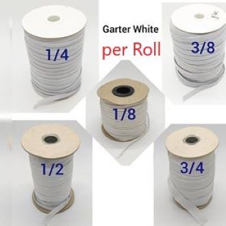 Quality White Garter per Roll 1/8, 1/4, 3/8, 1/2 and 3/4 | Lazada PH