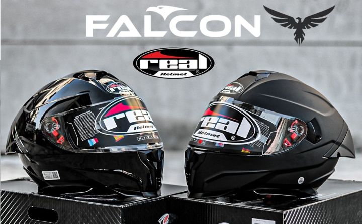 หมวกกันน็อค Real รุ่นใหม่ล่าสุด REAL FALCON RAGING มีแว่นในสองชั้น ล็อต ...