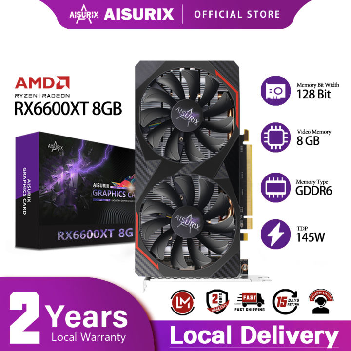 AISURIX RX 6600 XT 8GB Graphics Card GDDR6 128Bit Memory GPU AMD Video ...