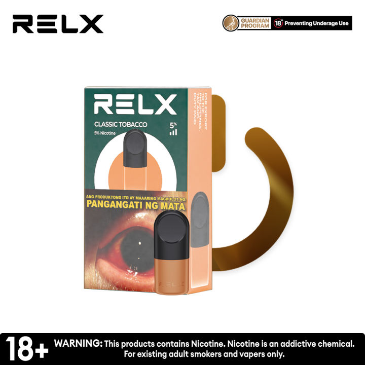 RELX Pod CLASSIC TOBACCO For INFINITY DEVICE AND ESSENTIAL DEVICE ...