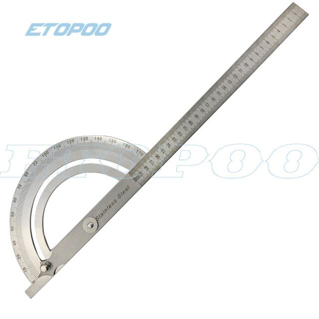 Stainless Steel 180 Degree Protractor Angle Finder Rotary Measuring ...