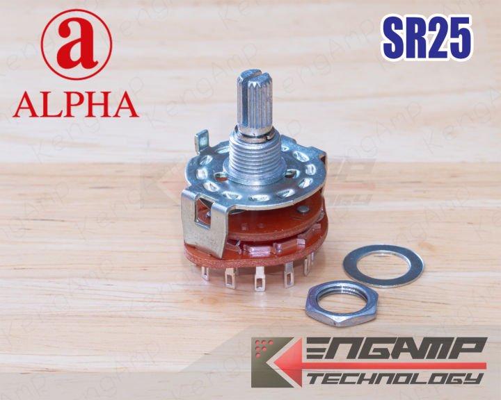 (มีตัวเลือก)(SW) SR2511F ALPHA Rotary Switch ขาบัดกรี | Lazada.co.th