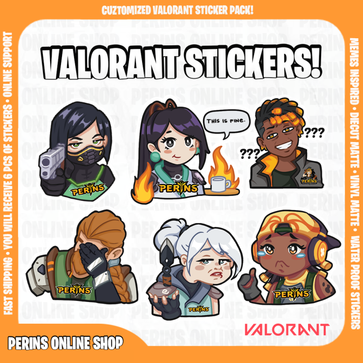 Valorant Meme Stickers – Funny Agent Pack (6pcs) | Waterproof Vinyl ...