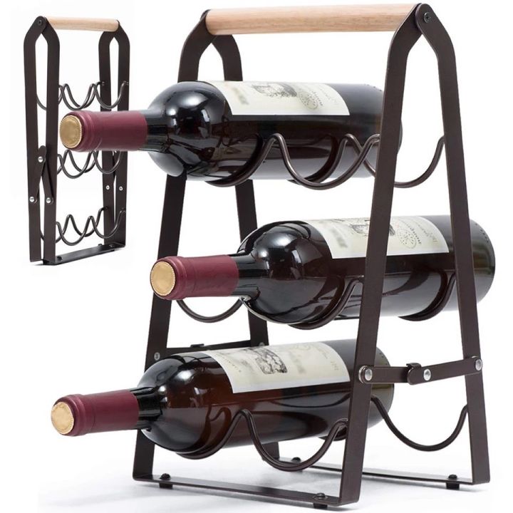 ชั้นวางไวน์เหล็กดัด 6ขวด Red wine glass rack203*200*366mm | Lazada.co.th