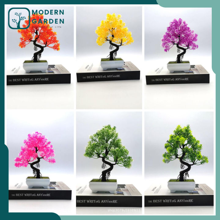 Bunga Bonsai Dekorasi BP8819 Bahan Plastik Free Pot Busa Petak Untuk ...