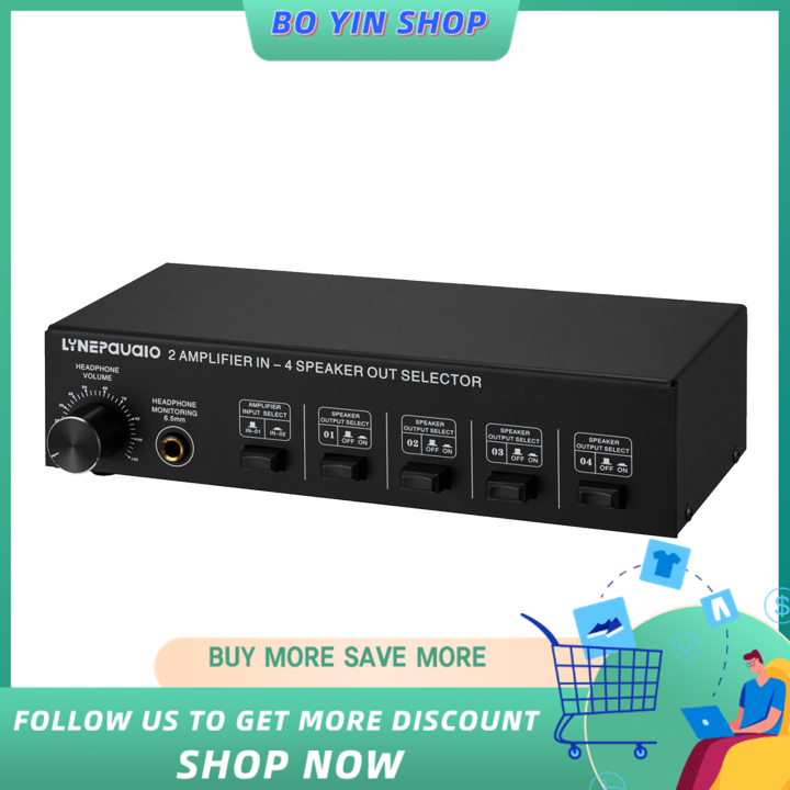 Duty free goods LINEPAUDIO 2 in 4 Out Speaker Selector Switch 4 Zone ...