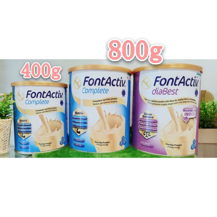 1) FontActiv Complete VANILLA FLAVOUR 800g (EXP: 29/11/2024) /400g (EXP ...