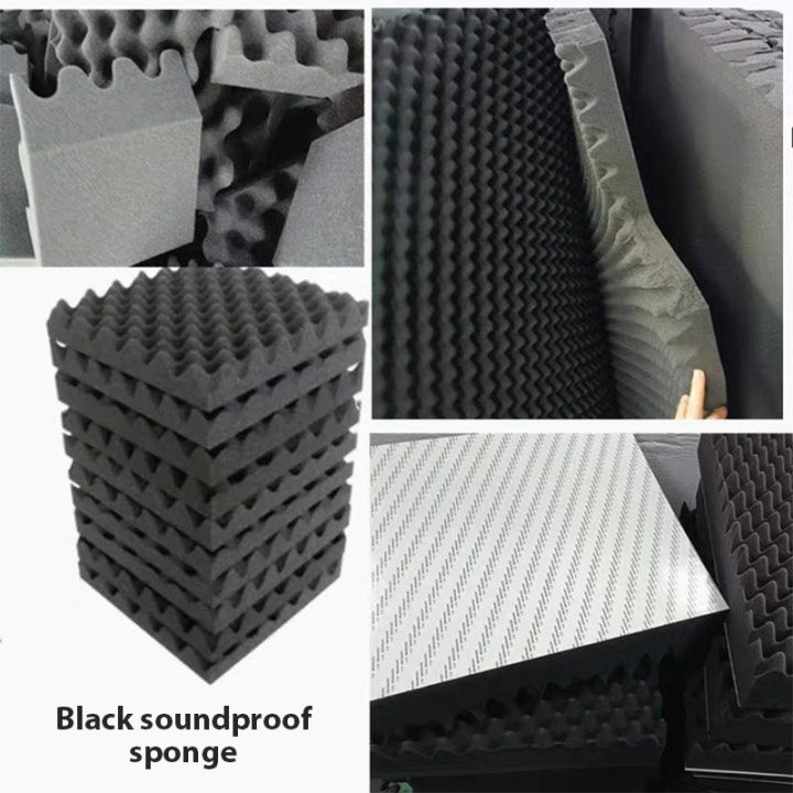 🔥Wishwa👍 Self-adhesive Acoustic Foam Wave Home Interior Wall Sound Deadening Panel Sponge ...
