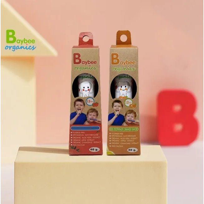 BAYBEE Organic ยาสีฟันเด็ก ออร์แกนิค 40g. ปราศจากฟลูออไรด์ | Lazada.co.th