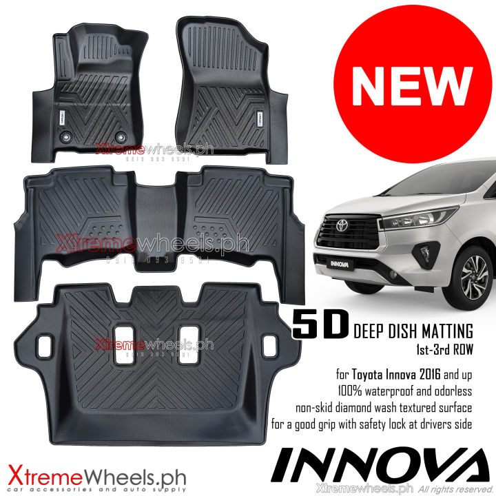 Toyota Innova E J G XE 2016 to 2024 1st-3rd Row 5D Thick Extended with ...