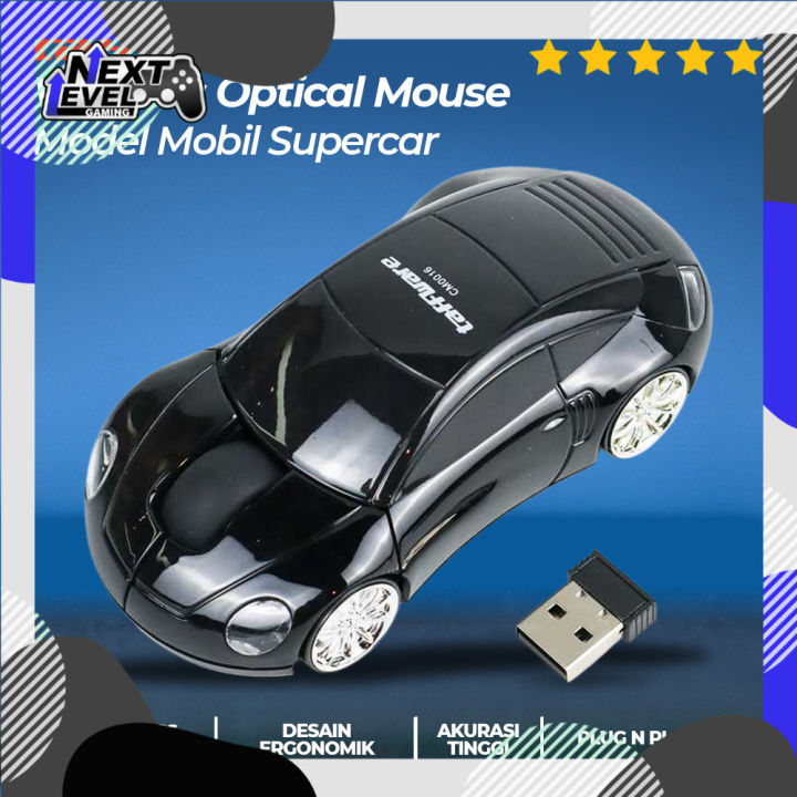 Taffware CM0016 Wireless Optical Mouse Model Mobil Supercar | Lazada ...