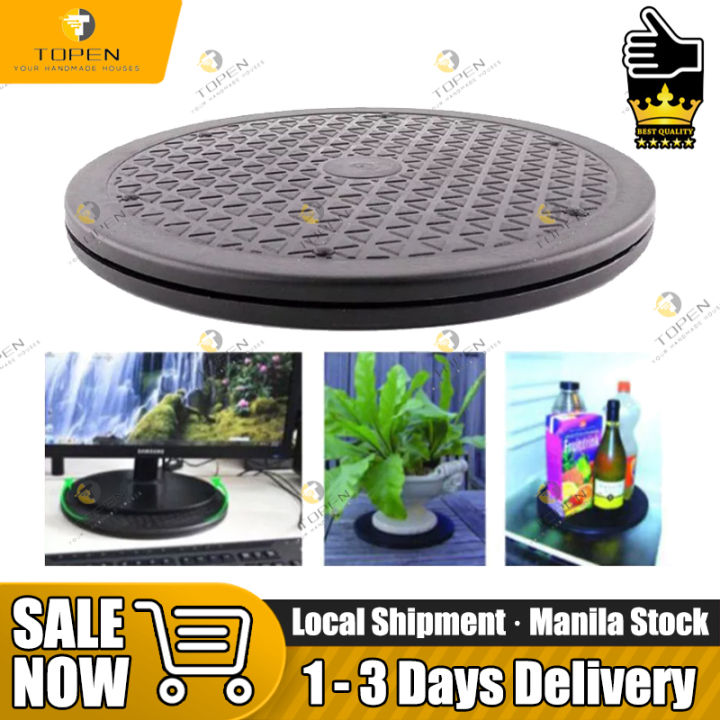 TOPEN 12" Bonsai Turntable Rotating Plate Display Stand 360°Rotation ...