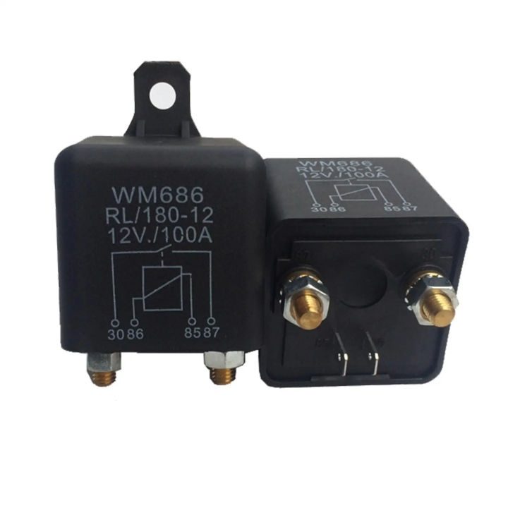 12V 100Amp 4-Pin Heavy Duty ON/OFF Switch Split Charge Relay For Auto ...