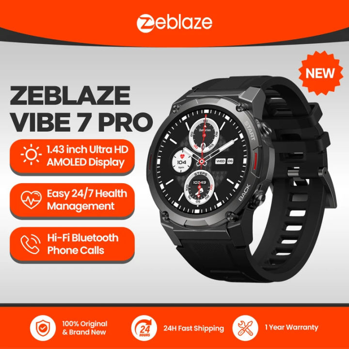 SDSyZeblaze VIBE 7 PRO Smart Watch 1.43'' AMOLED Display Make/Receive ...
