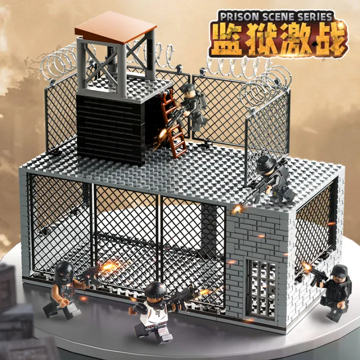 Lego World War II ruins scene defense building trench fortress building ...