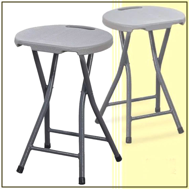 Portable Folding Chair Stool 18.1 inch Heavy Duty Fold up Stool Metal ...