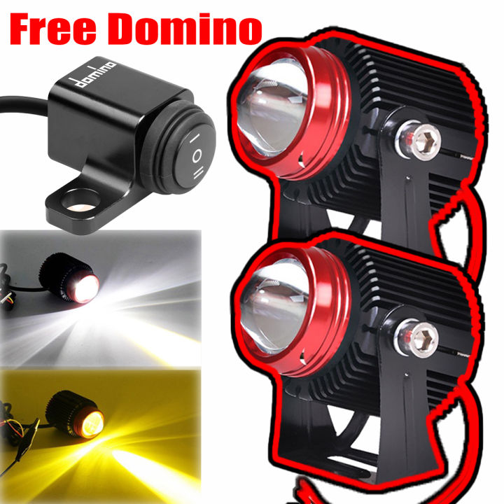 2 ชิ้น V2 Original สี Dual กันน้ำ Mini Driving Light สำหรับรถ ...