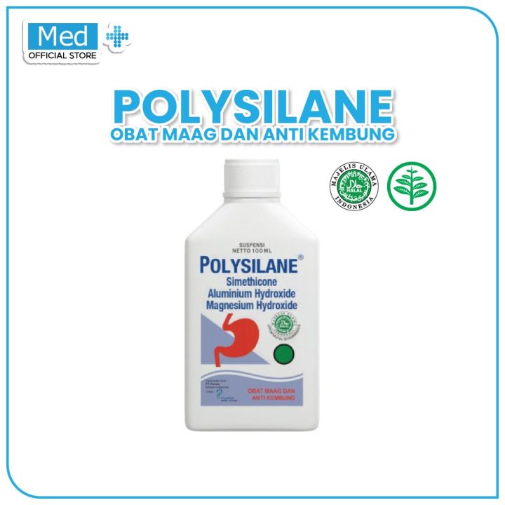 Med+ Polysilane Suspensi 180 ml / Maag / Sakit Maag / Asam Lambung ...
