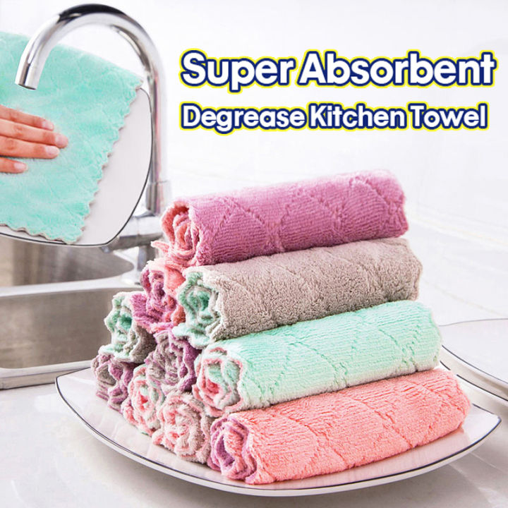 10PCS Absorbent Wiping cloth Clean Towel Cooking Bench Cleaning Rag ...