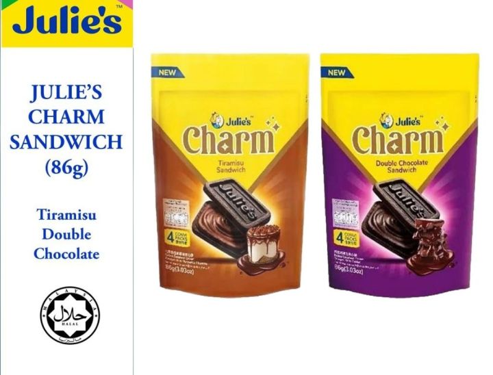Expiry Oct 24 Julie's Charm Tiramisu / Chocolate Sandwich 86g | Lazada