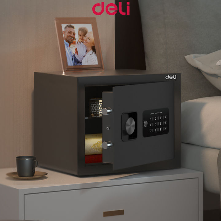 Deli Small Electronic Password Safe Deposit Box Fireproof Preventing ...