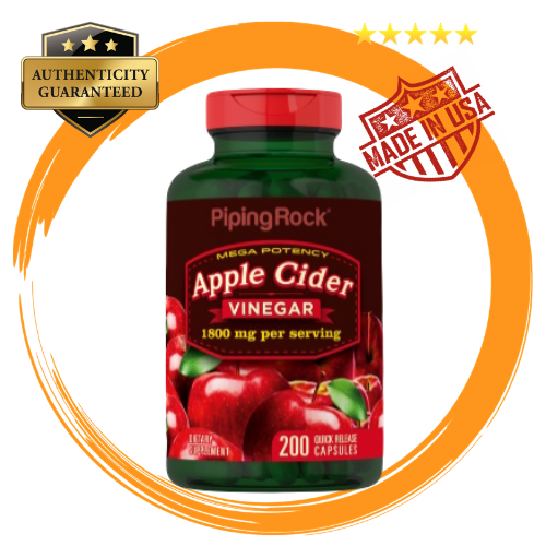 Piping Rock Apple Cider Vinegar 1800mg x 200 Quick Release Capsules | Lazada PH