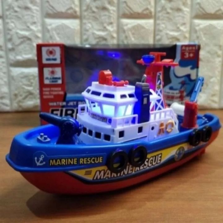 R/C Fire Rescue Boat Remote Control Edukatif - Mainan Perahu Radio ...