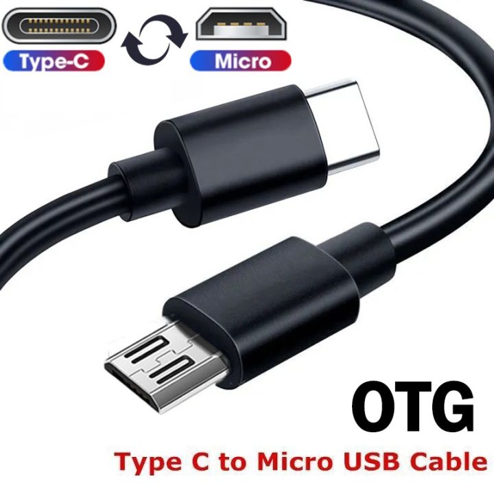 Type C To Micro USB Adapter Cable Micro B Type-C Cord Male To Male 30cm ...