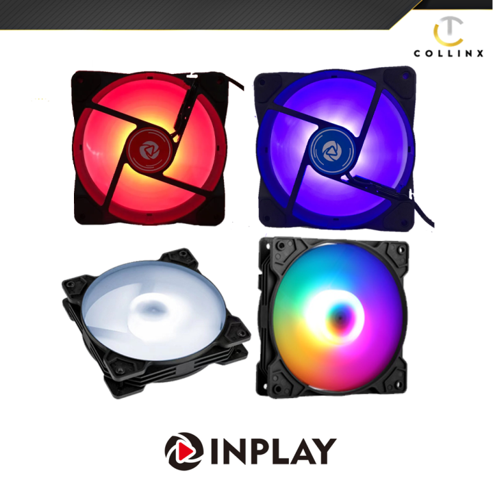 LED Case Fan White Red Blue RGB Inplay | Square Desktop PC LED Fans ...