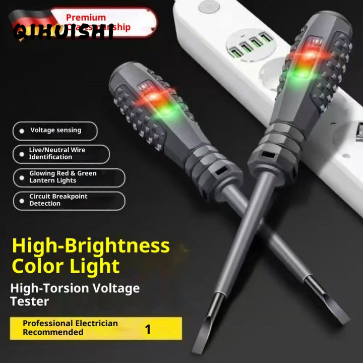 High-Brightness LED Electrician Voltage Tester with Dual-Color ...