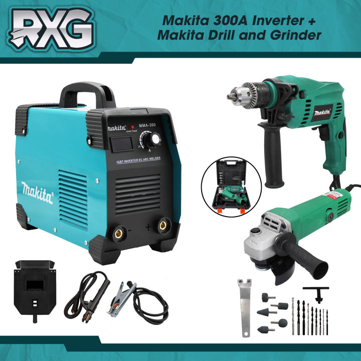 [ TRIO SET ] MK MMA-300 Welding Machine + 2in1 MK HP1600 Drill and ...
