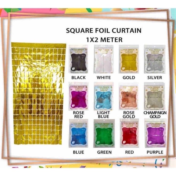 square foil curtain for backdrops and other party events decoration ...