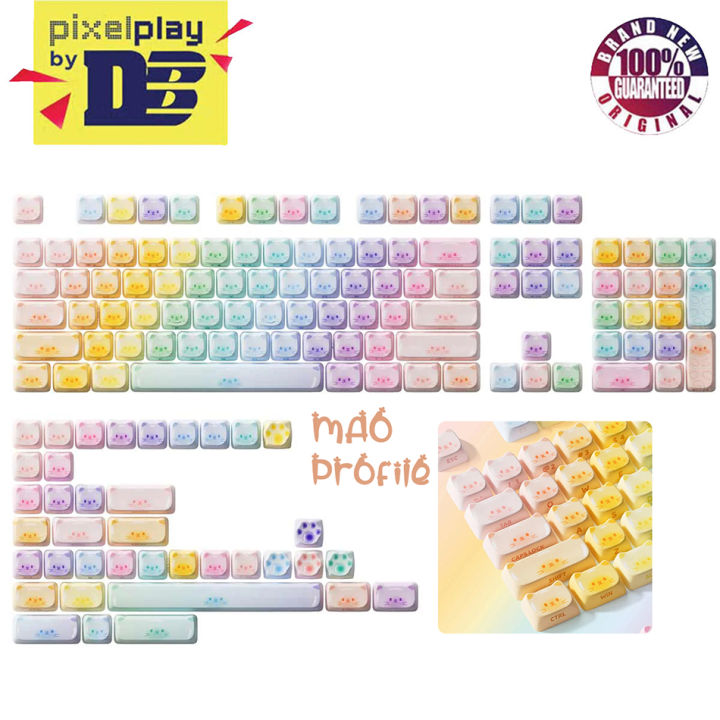 Akko Colorful Cats Keycap Set MAO Profile 142 Keys | Lazada PH