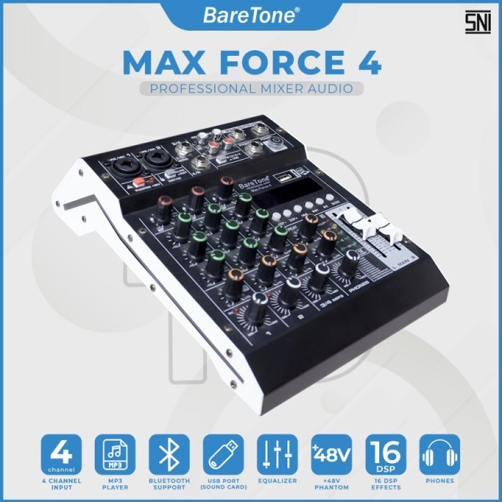MIXER AUDIO BARETONE MAX FORCE4 / FORCE 4 4CH SOUNDCARD ORIGINAL ...