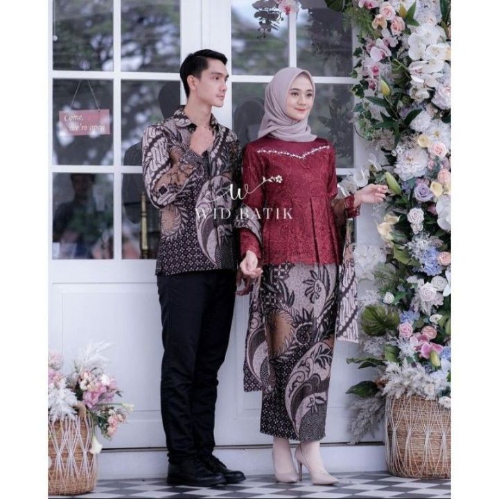 BATIK COUPLE KEBAYA ASYIFA TUNANGAN LAMARAN WISUDA KONDANGAN NIKAHAN ...