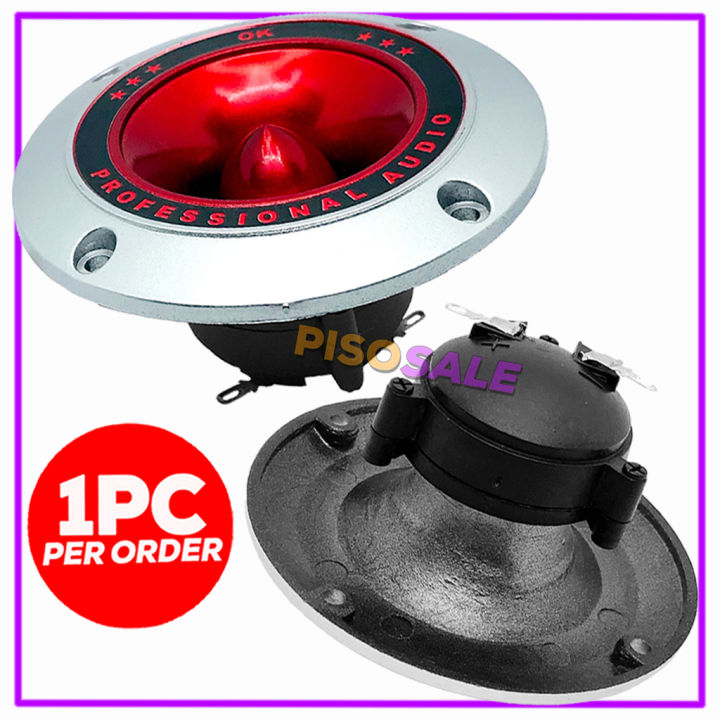 700W Round Piezo Bullet Tweeter Red Heavy Duty [PER PIECE] | Lazada PH