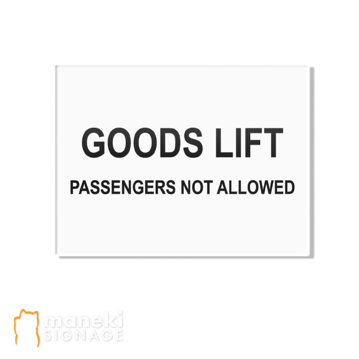 Acrylic Goods Lift Passengers Not Allowed Sign | Lazada Singapore