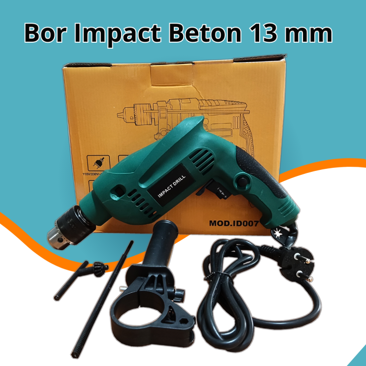 mesin bor beton 13 mm impact drill pengebor beton 3800 rpm kuat dan ...