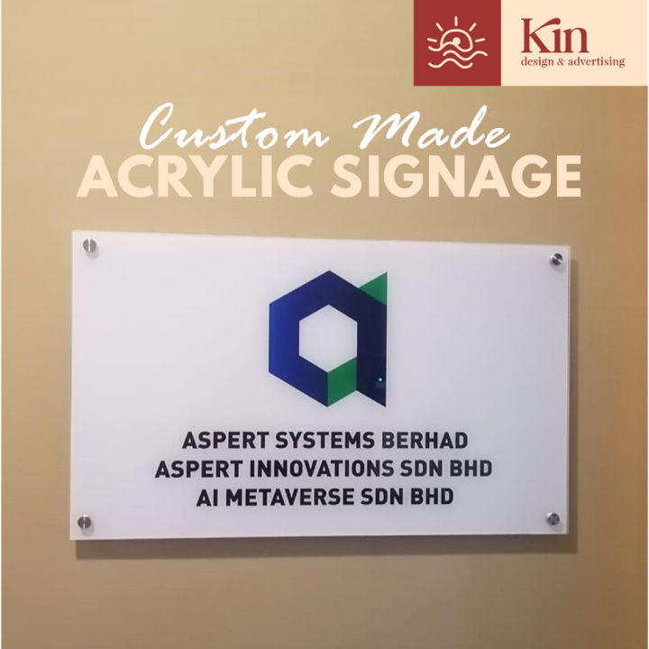 ♧KIN - Custom Acrylic Signboard Signage Indoor Acrylic Signage♗ | Lazada