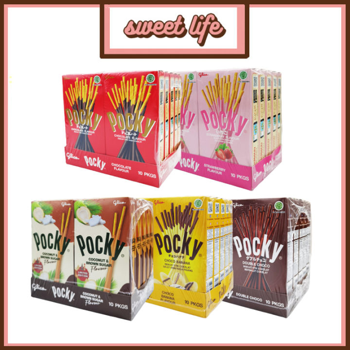 10'S GLICO POCKY BISCUIT STICK CHOCOLATE / DOUBLE CHOCOLATE ...