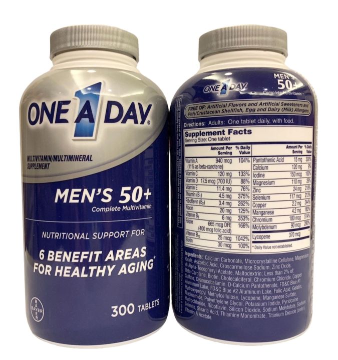 🔥🔥Exp.04/2025 One A Day Men 50+ 300 เม็ด | Lazada.co.th