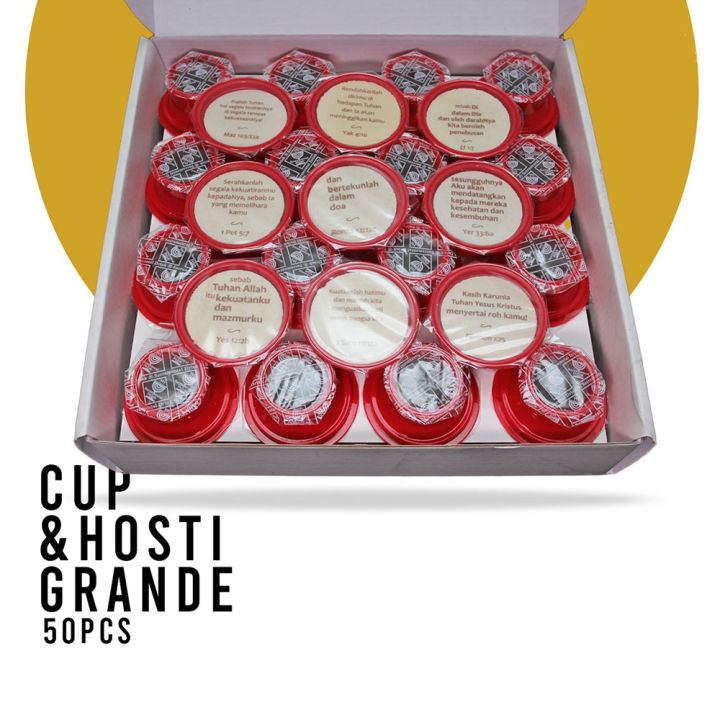 Roti Perjamuan Hosti Ayat + Anggur Cup Minuman Rasa Perjamuan Kudus ...