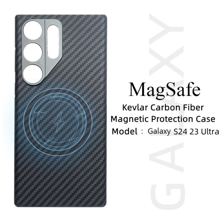 Kevlar Carbon Fiber Phone Case For Samsung Galaxy S24 Ultra Plus With