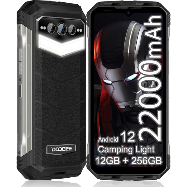 DOOGEE S100 PRO (2023) Rugged Smartphone, 22000mAh 20GB+256GB 4G Rugged ...