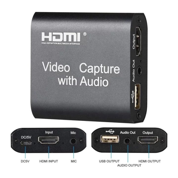 (AUDIO OUT) HDTV Video Capture Device 1080P with Audio+Video Capture ...