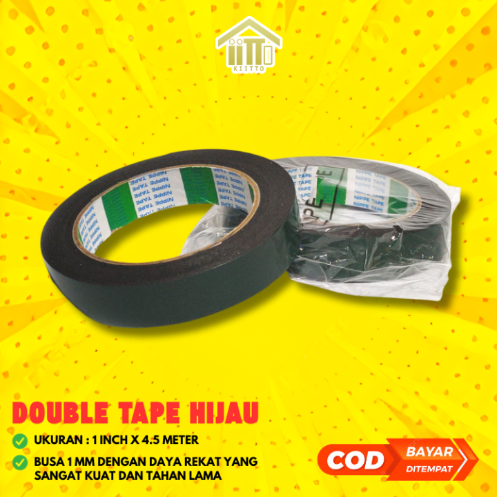 DOUBLE TAPE / DOBELTIP FOAM HIJAU KUALITAS 3M | Lazada Indonesia