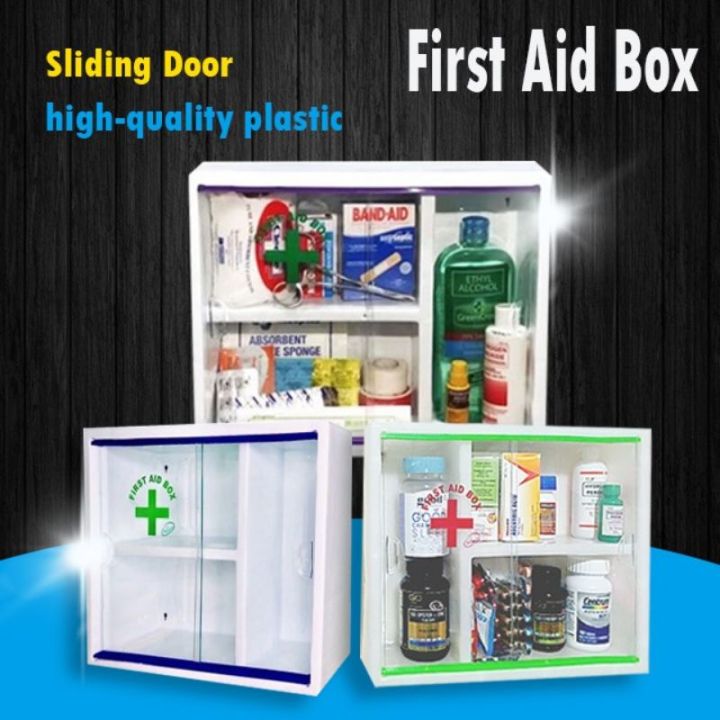 Fashion Green Life COD #7707 First Aid Kit Box Wall-Mounted Medicine ...