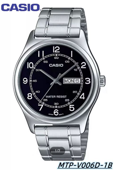 ST200 **Casioนาฬิกาผู้ชายสายเหล็ก นาฬิกาใส่ทำงานกับ MTP-V006D-7B2/1B2 ...